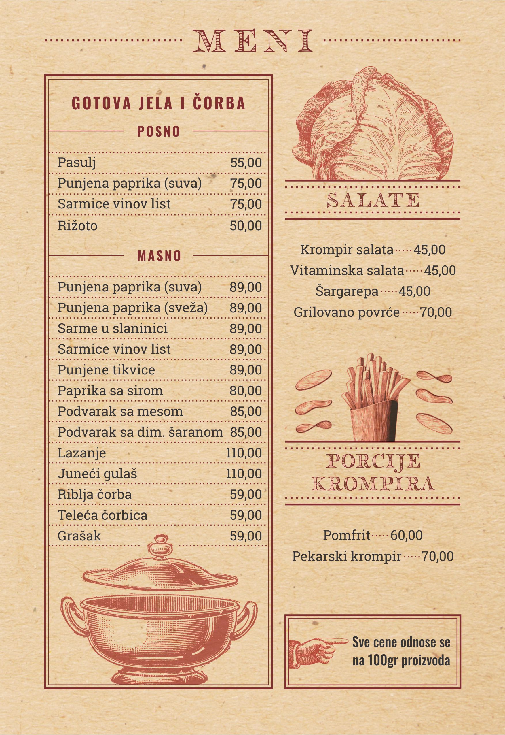 Gotova jela riba, tradicionalna jela, sveže salate Ečka Fish Niš